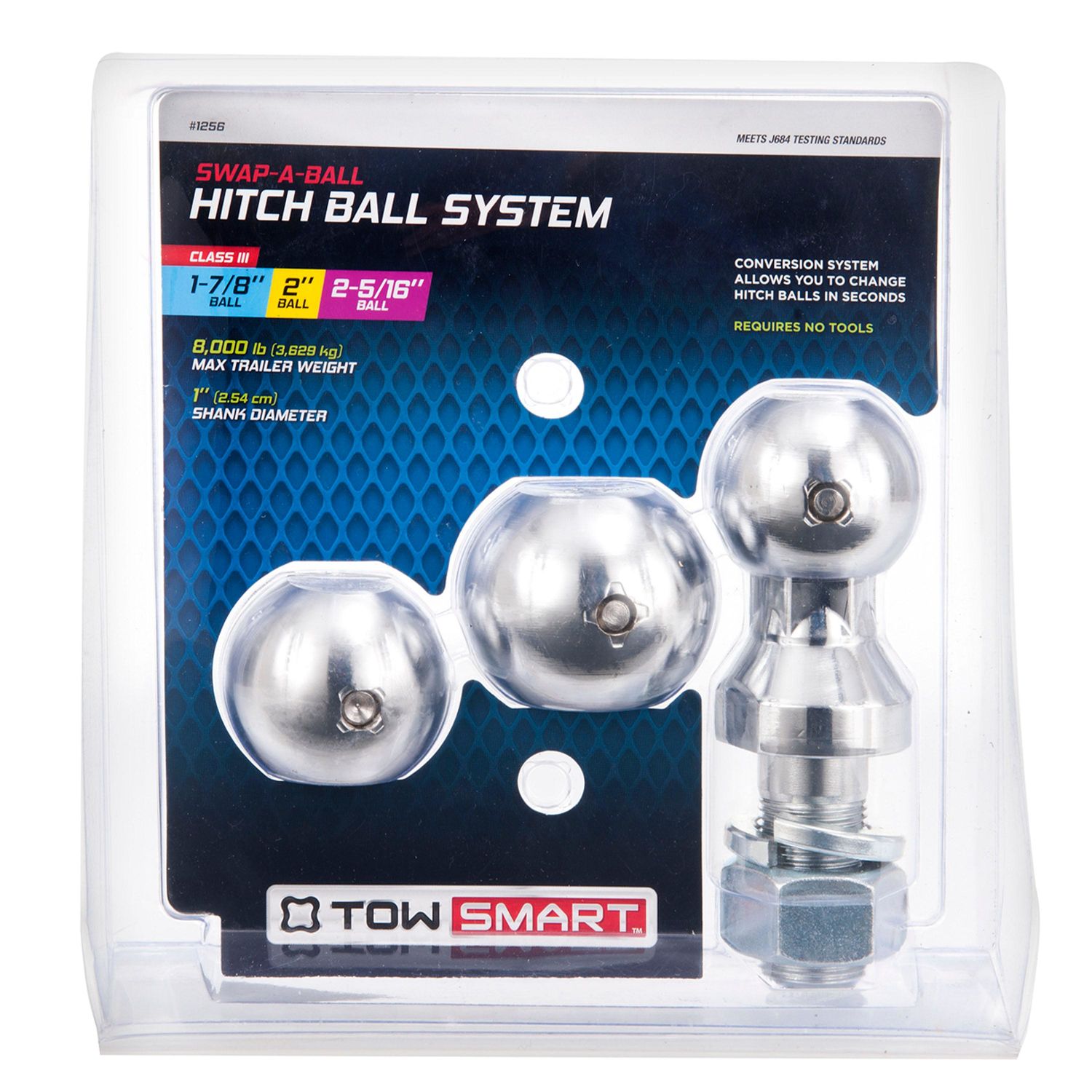TowSmart 1 7/8in, 2in and 2 5/16in, 8,000lbs Class lll Swap a Ball ...