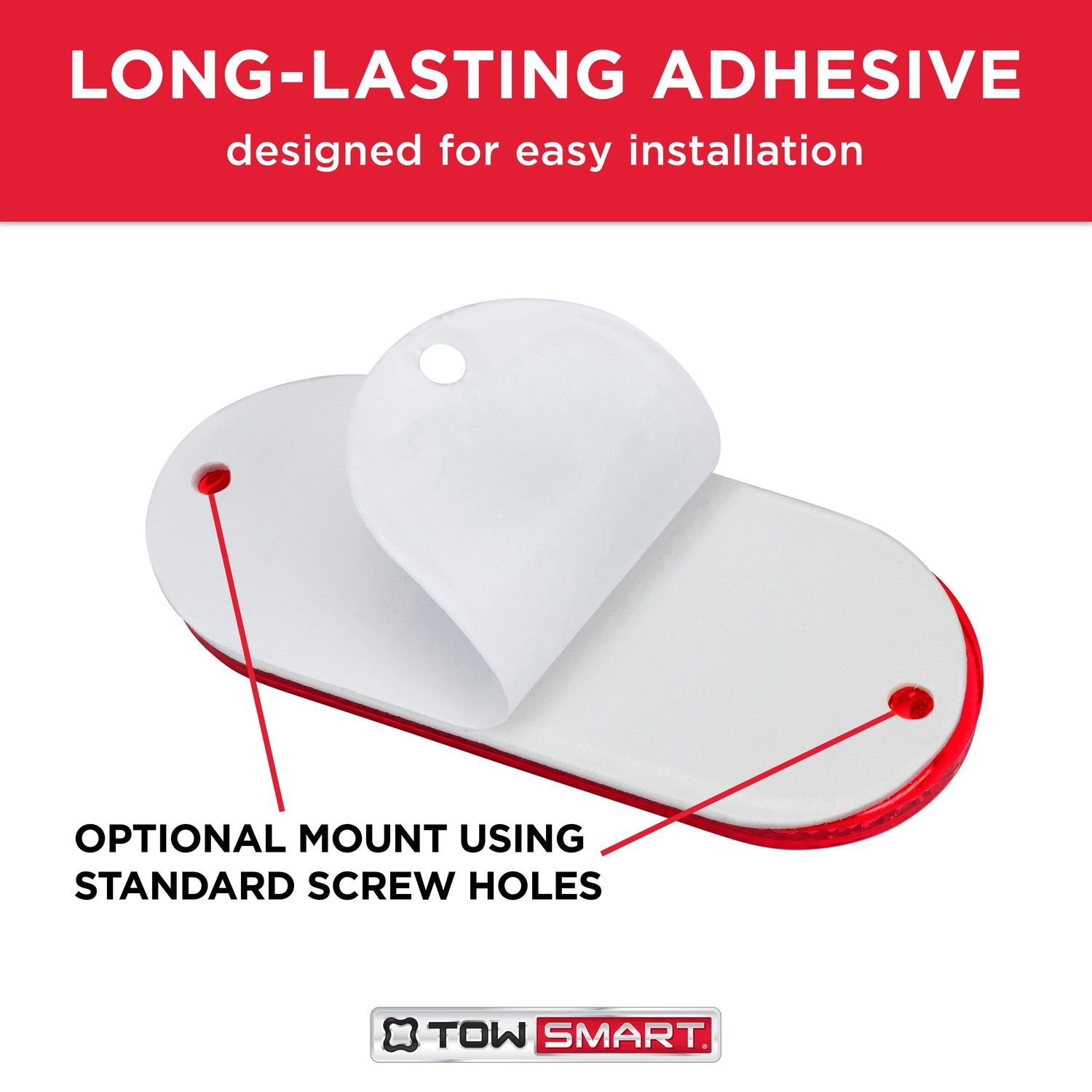 TowSmart Red Oblong Reflector