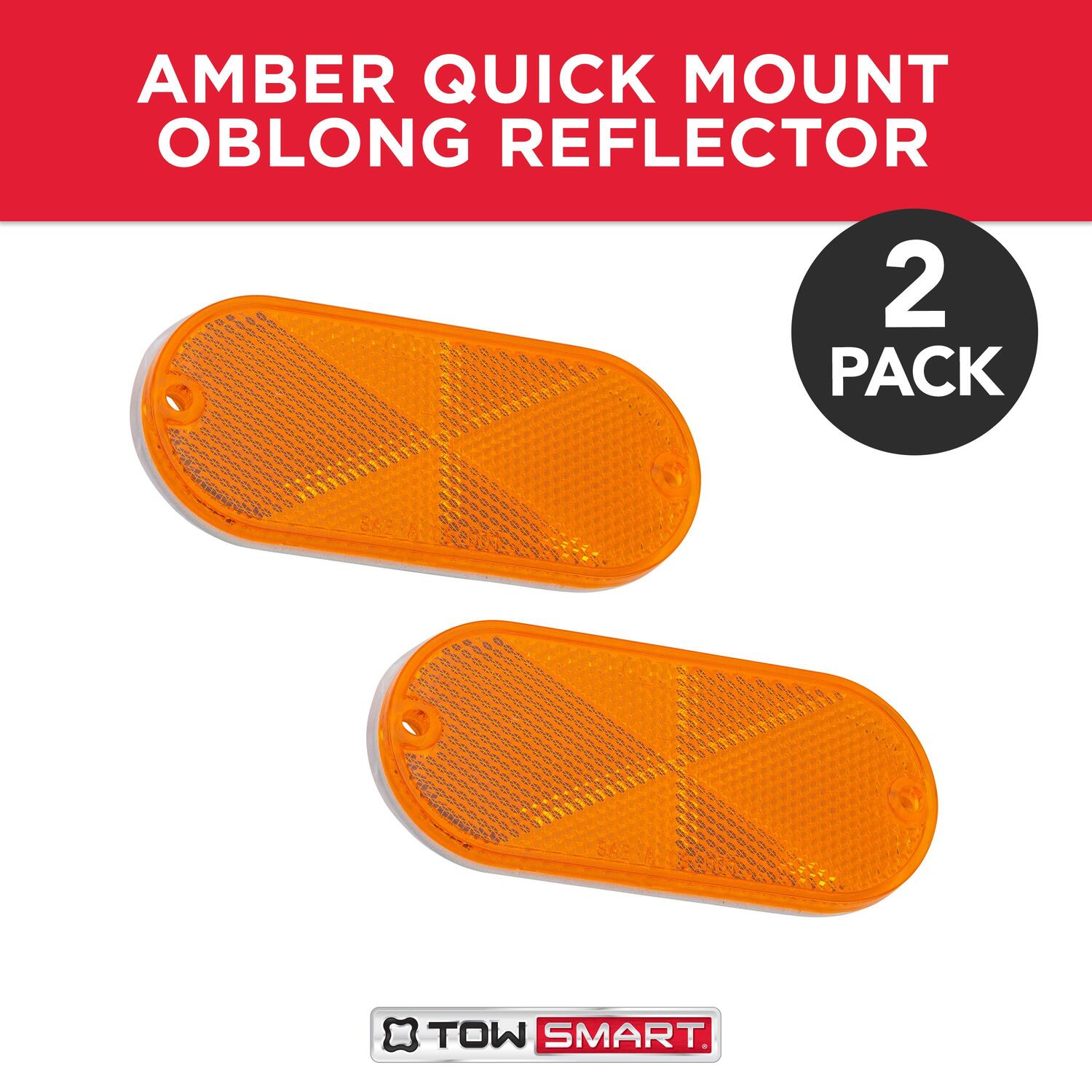 TowSmart Amber Oblong Reflector