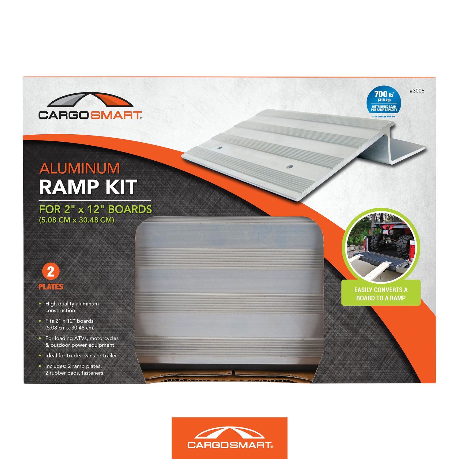 CargoSmart 12in Plate Aluminum Ramp