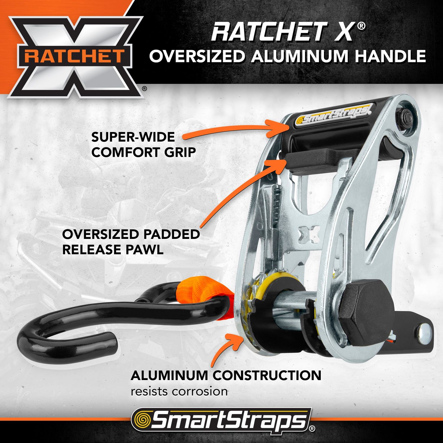 SmartStraps 14ft 3,000lbs Ratchet 4 Pack