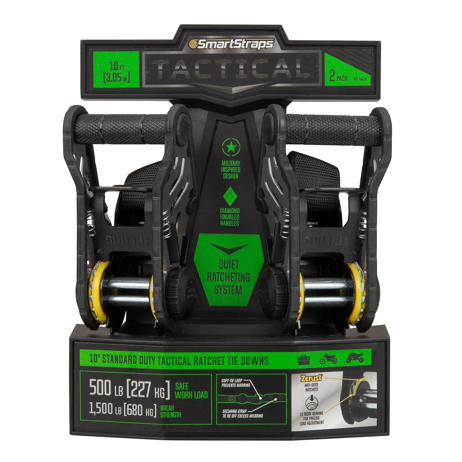 SmartStraps Tactical 10ft 1,500lbs 2 Pack