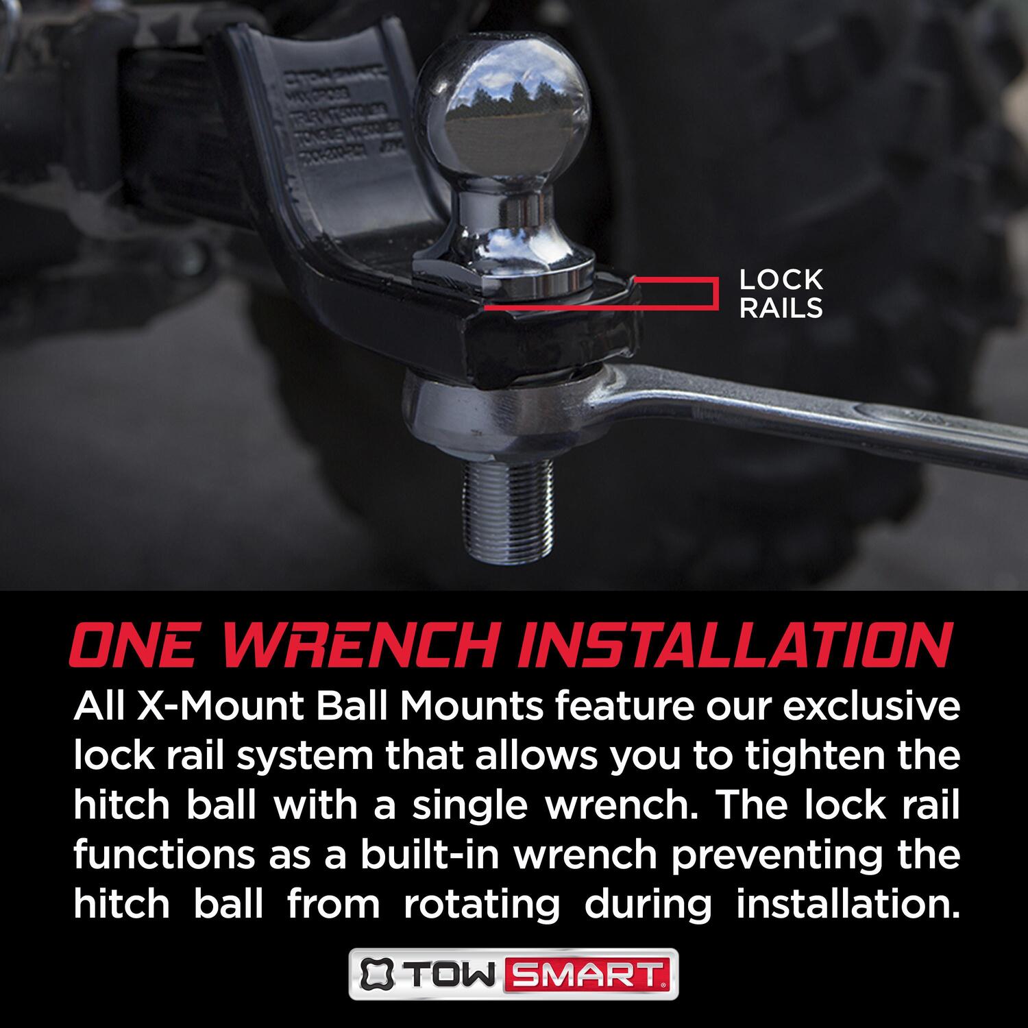 TowSmart X-Mount 3 1/4in Hitch Ball and Mount