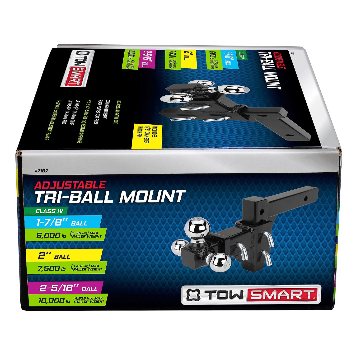 TowSmart Adjustable Tri Ball Mount