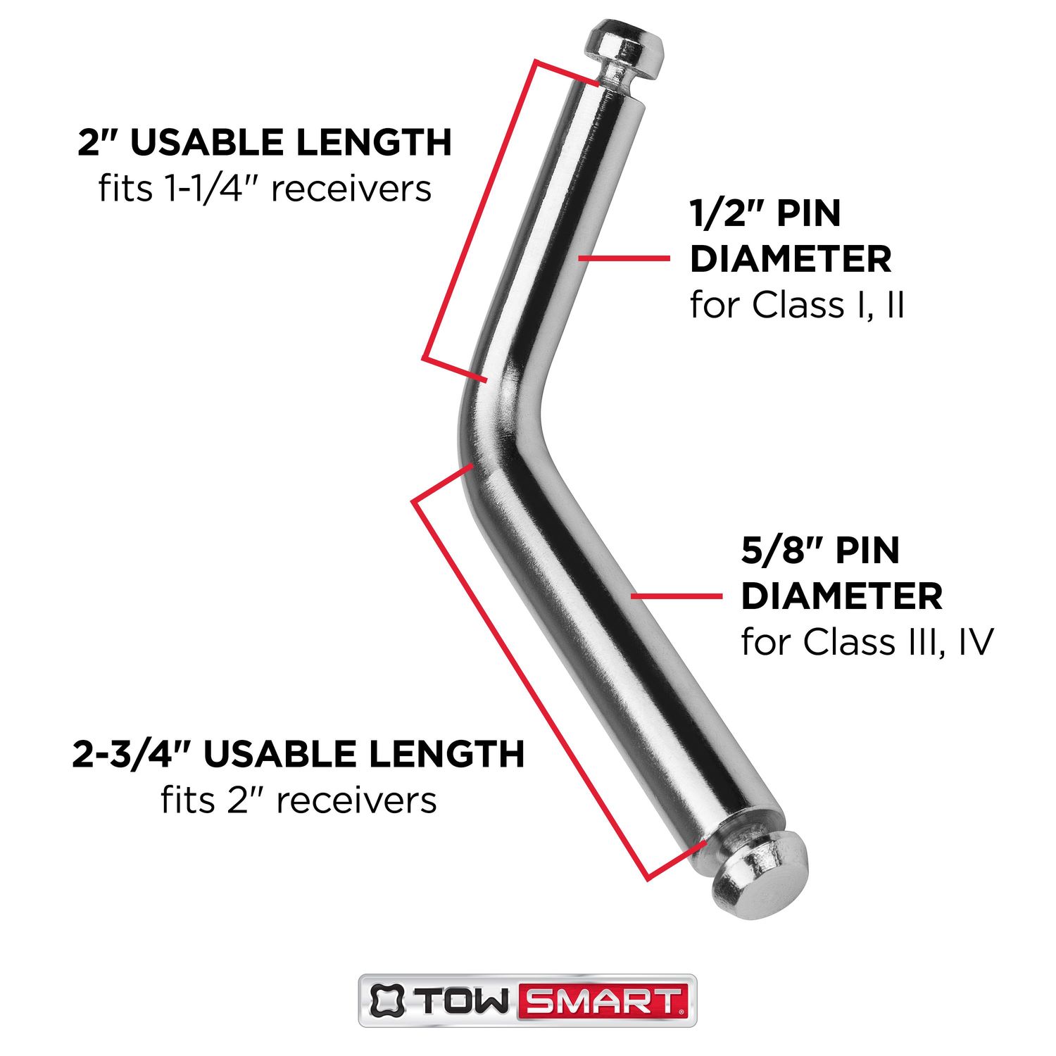 TowSmart Boomerang Locking Pin Lock