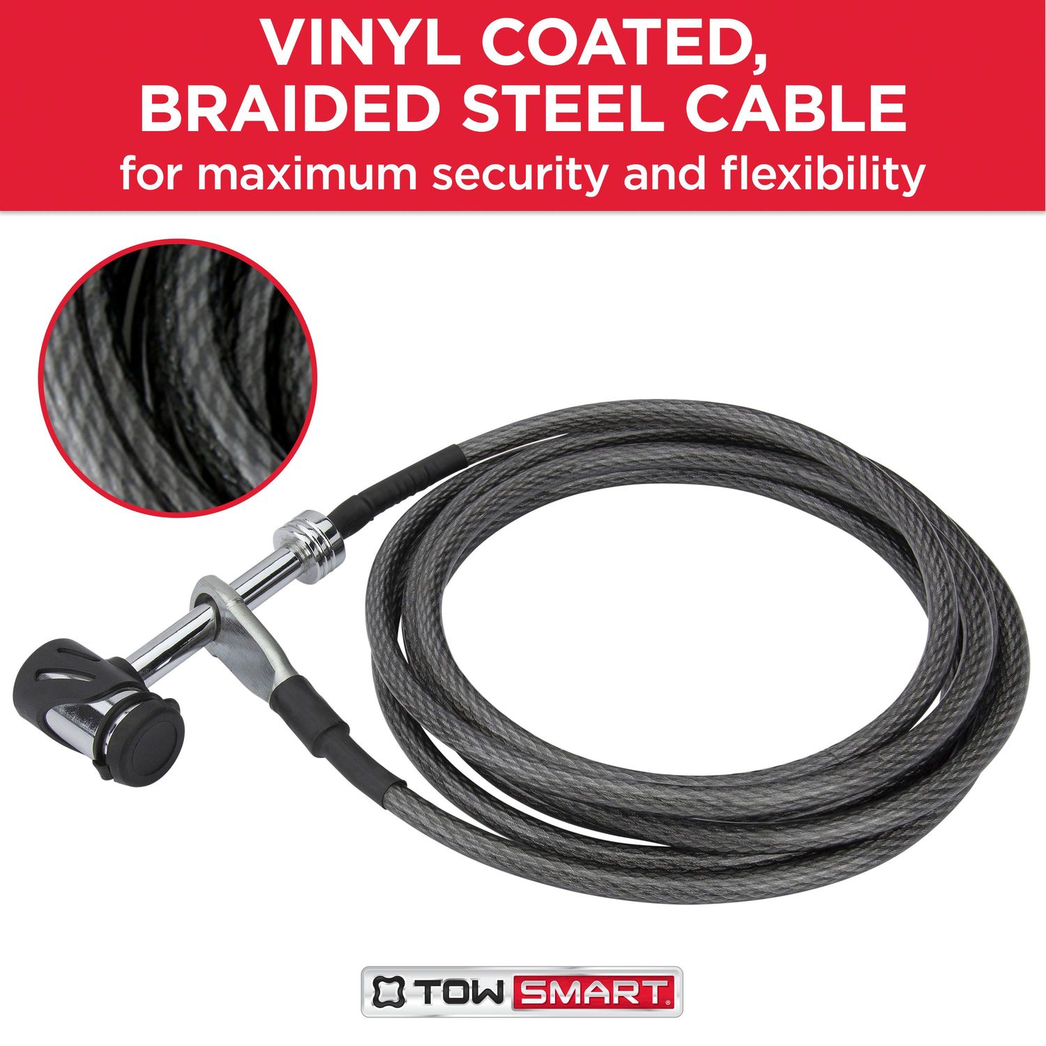 TowSmart 12ft Steel Cable Lock