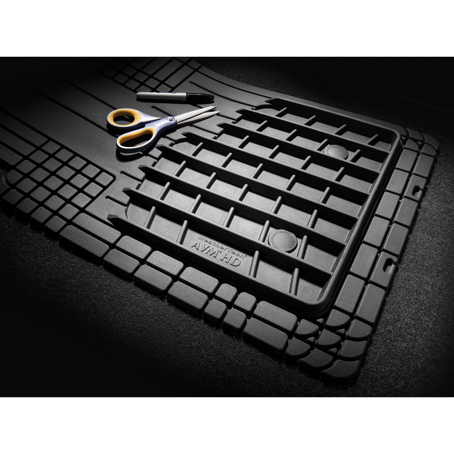 WeatherTech Black Trim-To-Fit Heavy Duty Universal Floor Mat 4 Piece