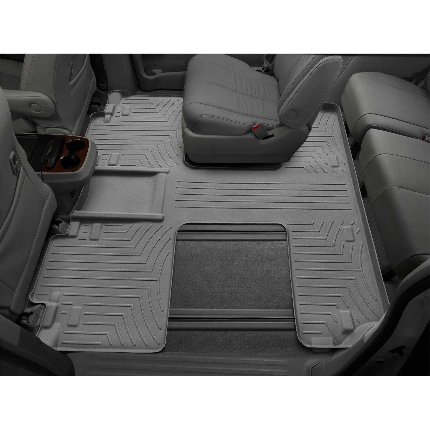 Weathertech FloorLiner DigitalFit Gray Rear and Third Row Floor Mat Set ...