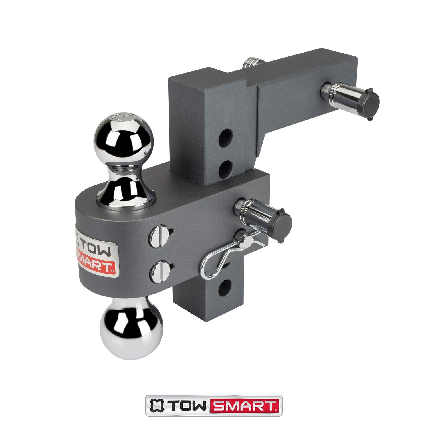 TowSmart 5 5/8in Drop 12,000lbs Aluminum Adjustable Tri-Ball Mount
