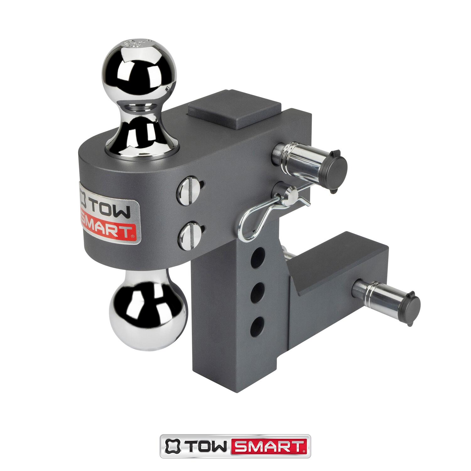 TowSmart 5 5/8in Drop 12,000lbs Aluminum Adjustable Tri-Ball Mount