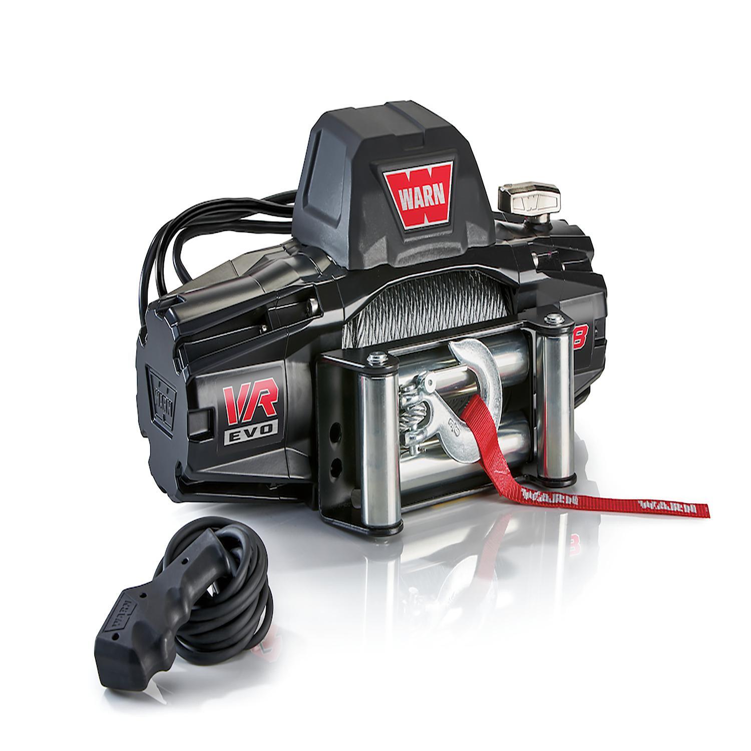 Warn 8,000lbs Line Pull, 94ft Wire Rope 12 Volt Vehicle Mount Vehicle ...