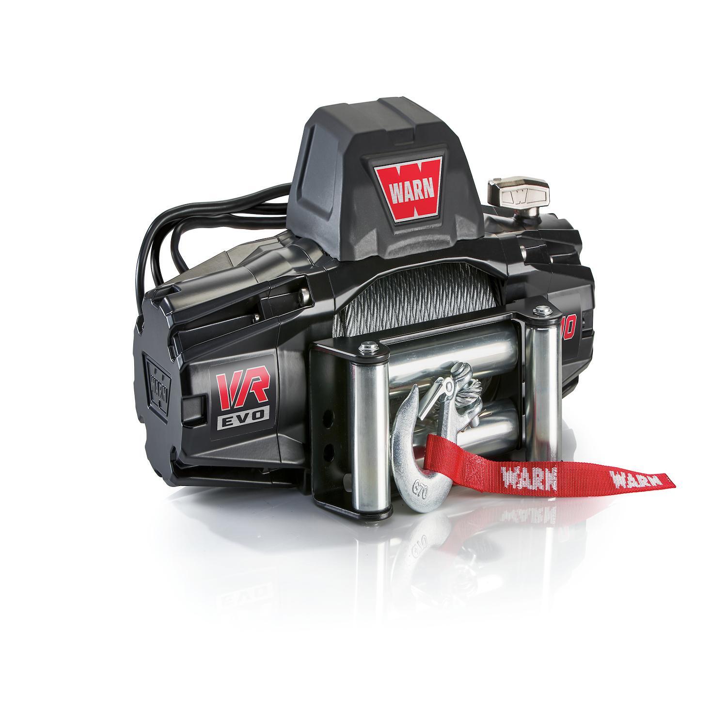 Warn 10,000lbs Line Pull, 94ft Wire Rope 12 Volt Vehicle Mount Vehicle ...