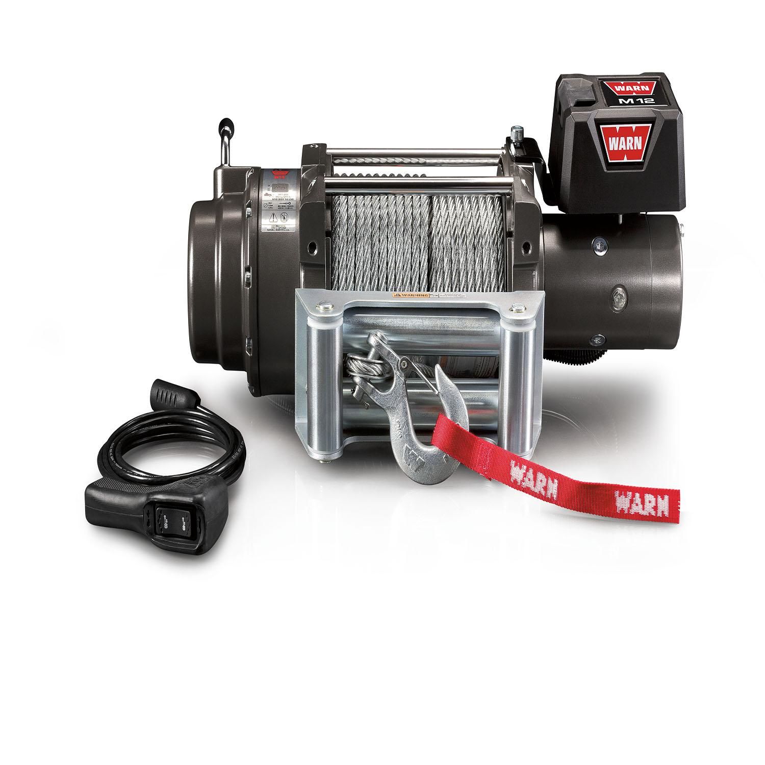 Warn 12,000lbs Line Pull, 125ft Wire Rope 12 Volt Vehicle Mount Recovery Winch