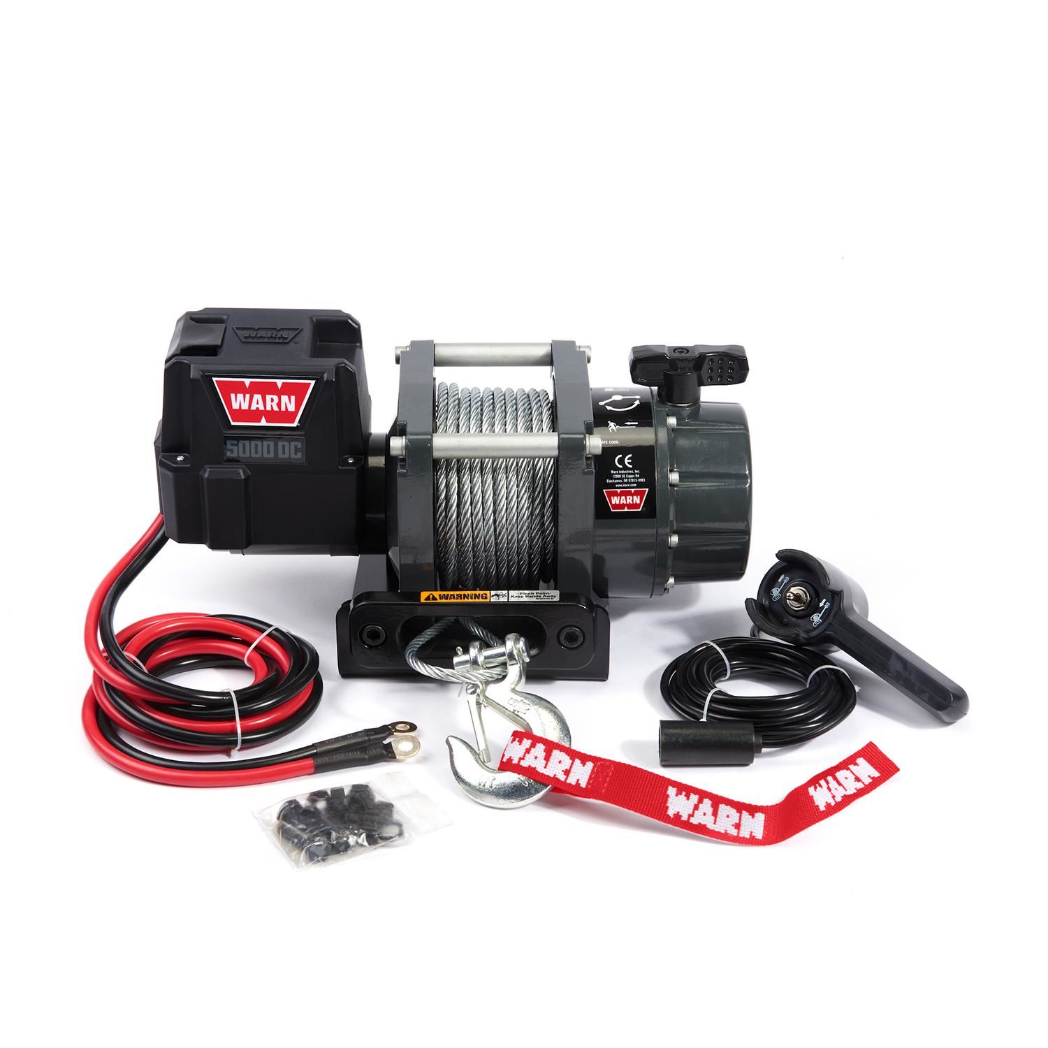 Warn 5,000lbs 12 Volt 60ft Wire Rope Ce Version Line Pull Hawse ...