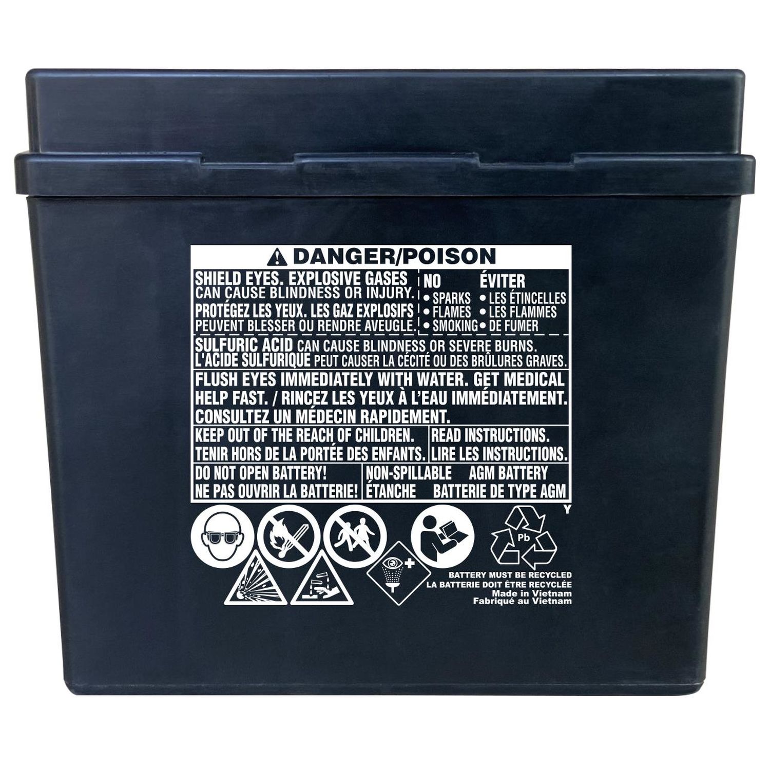 Duralast Gold Powersport Absorbed Glass Mat (AGM) Battery AZX5L