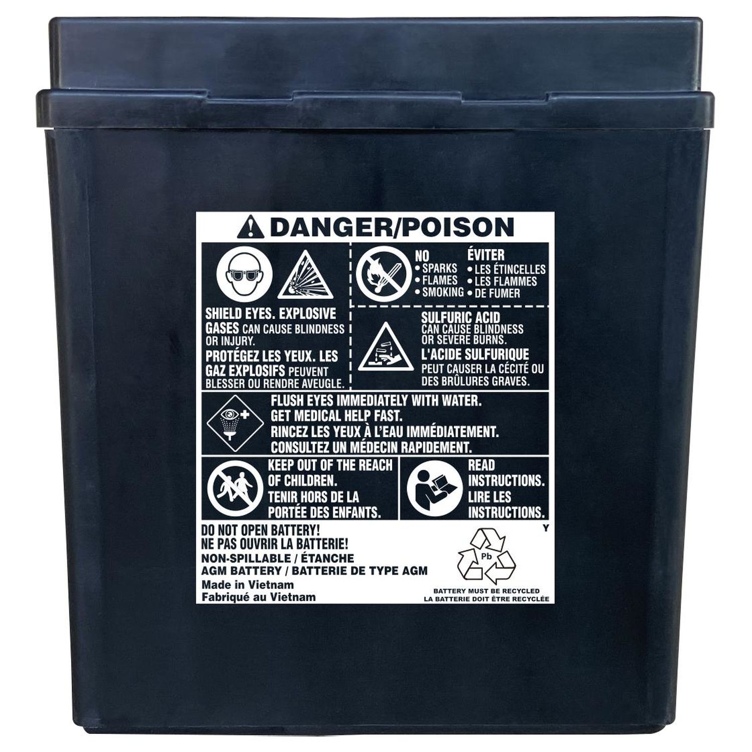 Duralast Gold Powersport Absorbed Glass Mat (AGM) Battery AZX7L