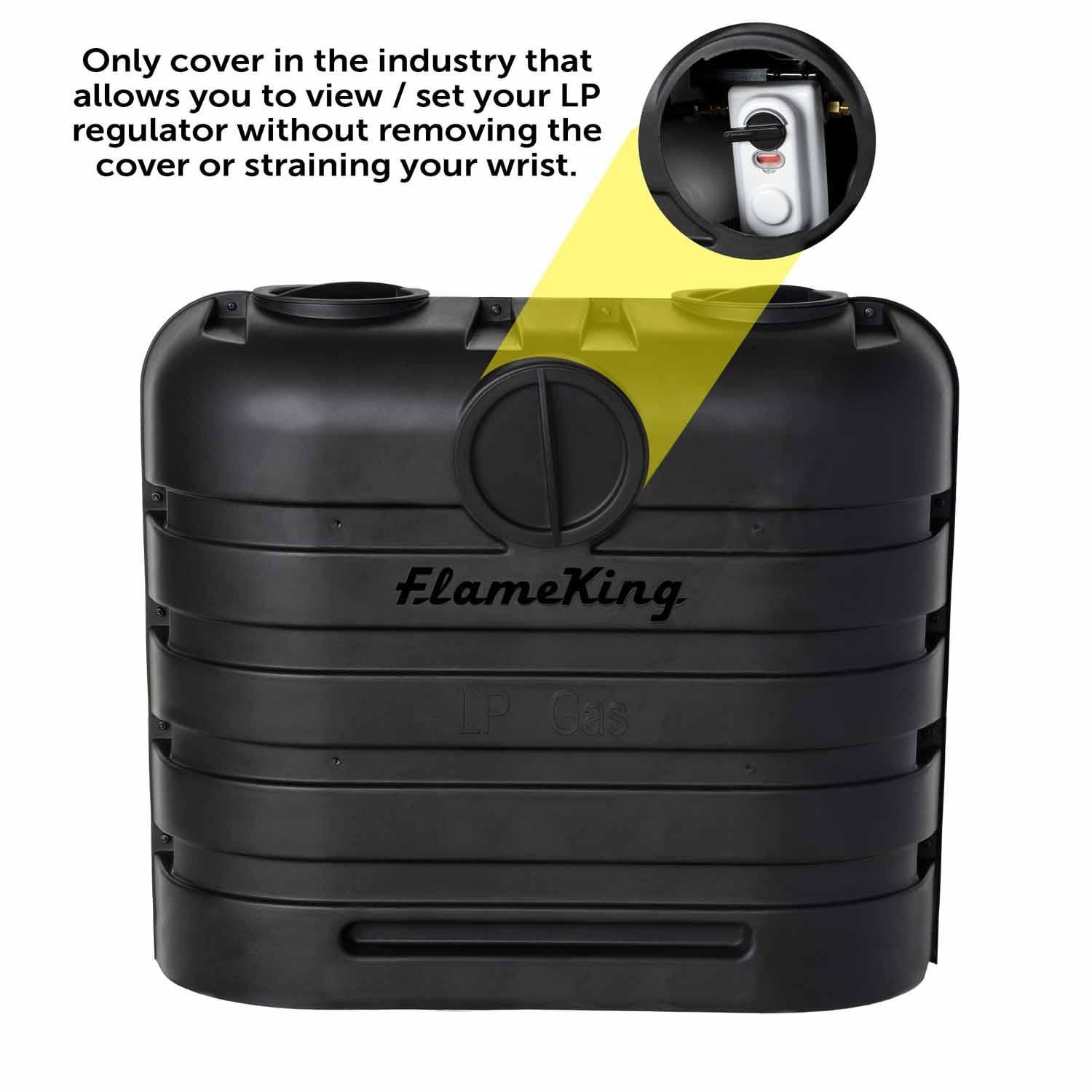 FLAME KING 30lbs Heavy Duty Light Black Plastic RV Trailer Propane Tank ...