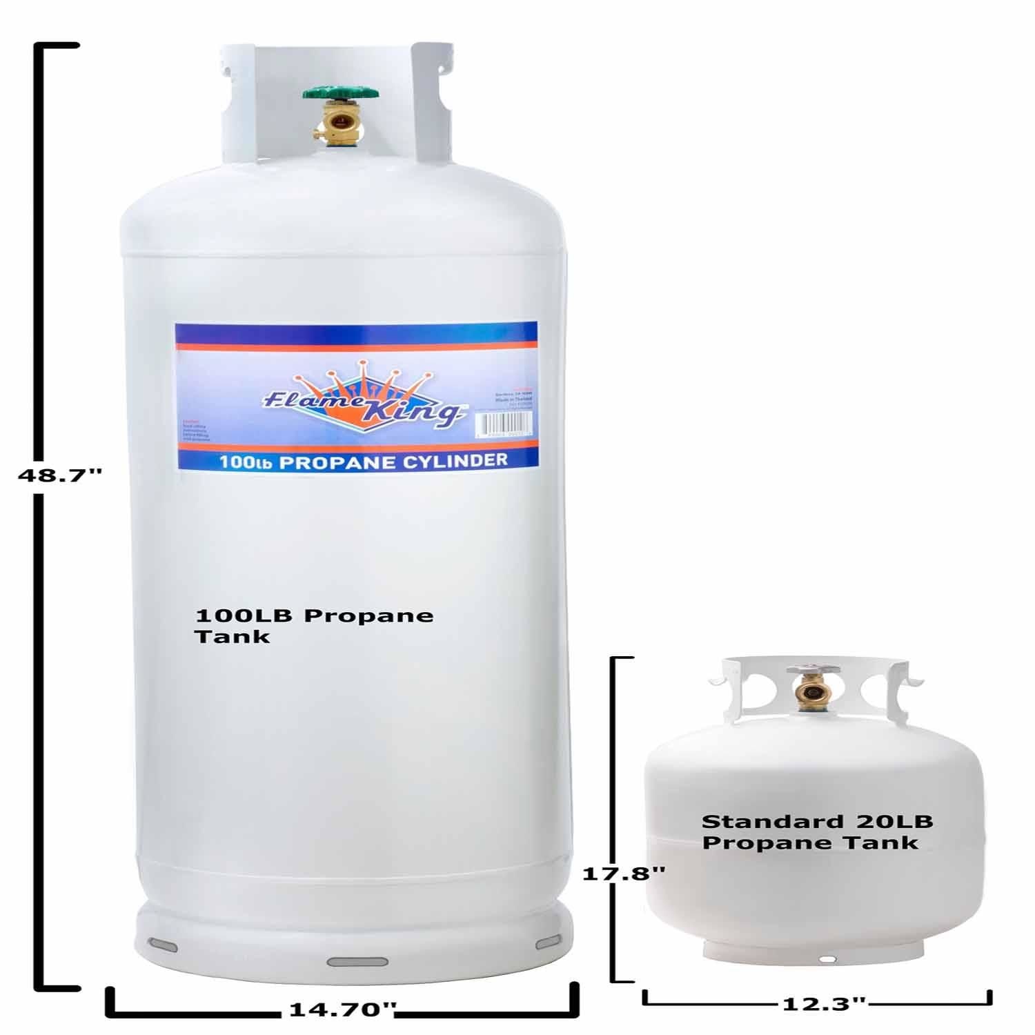 FLAME KING 100lbs Propane Cylinder Tank with POL Valve