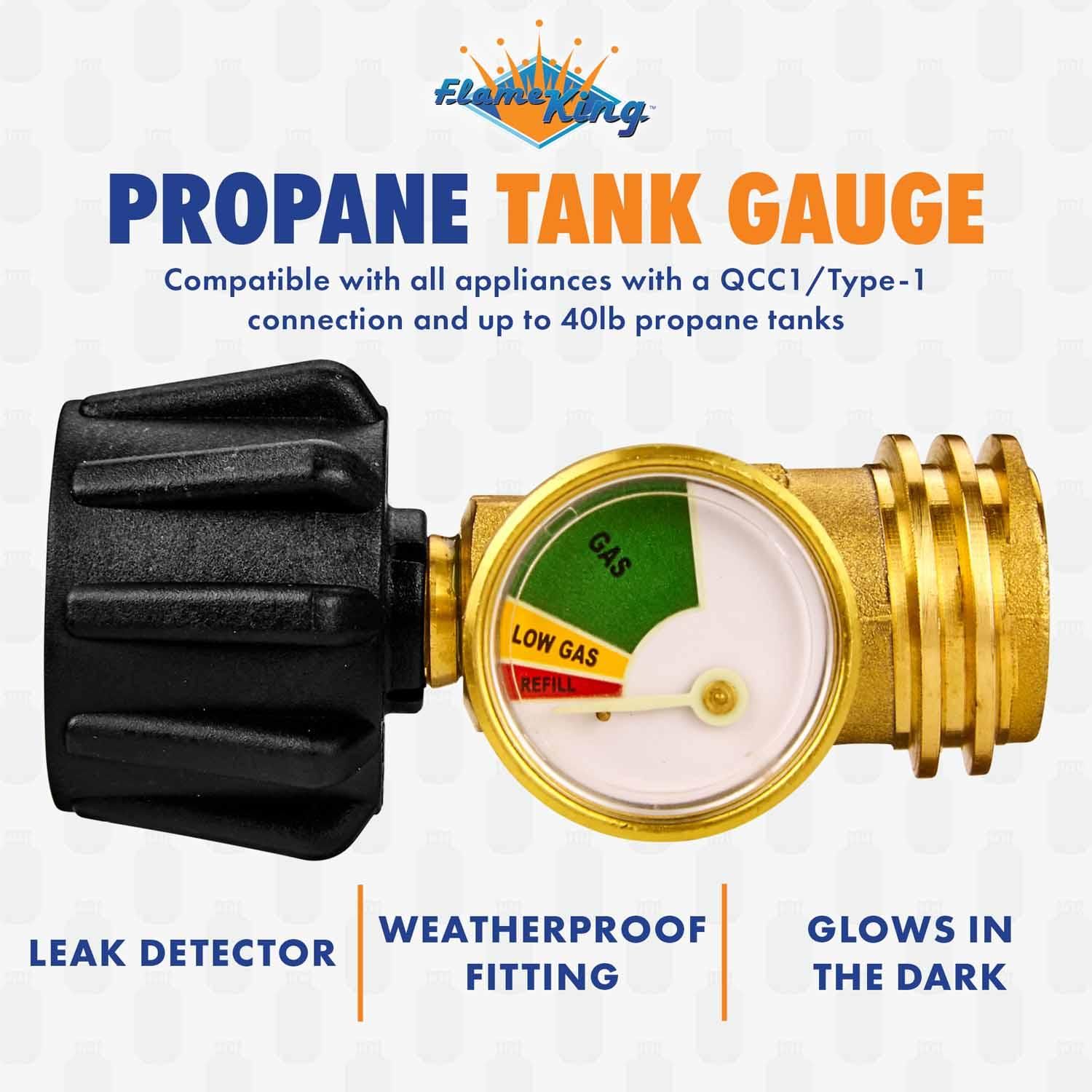 FLAME KING Propane Gas Level Indicator Gauge for Tank Cylinder