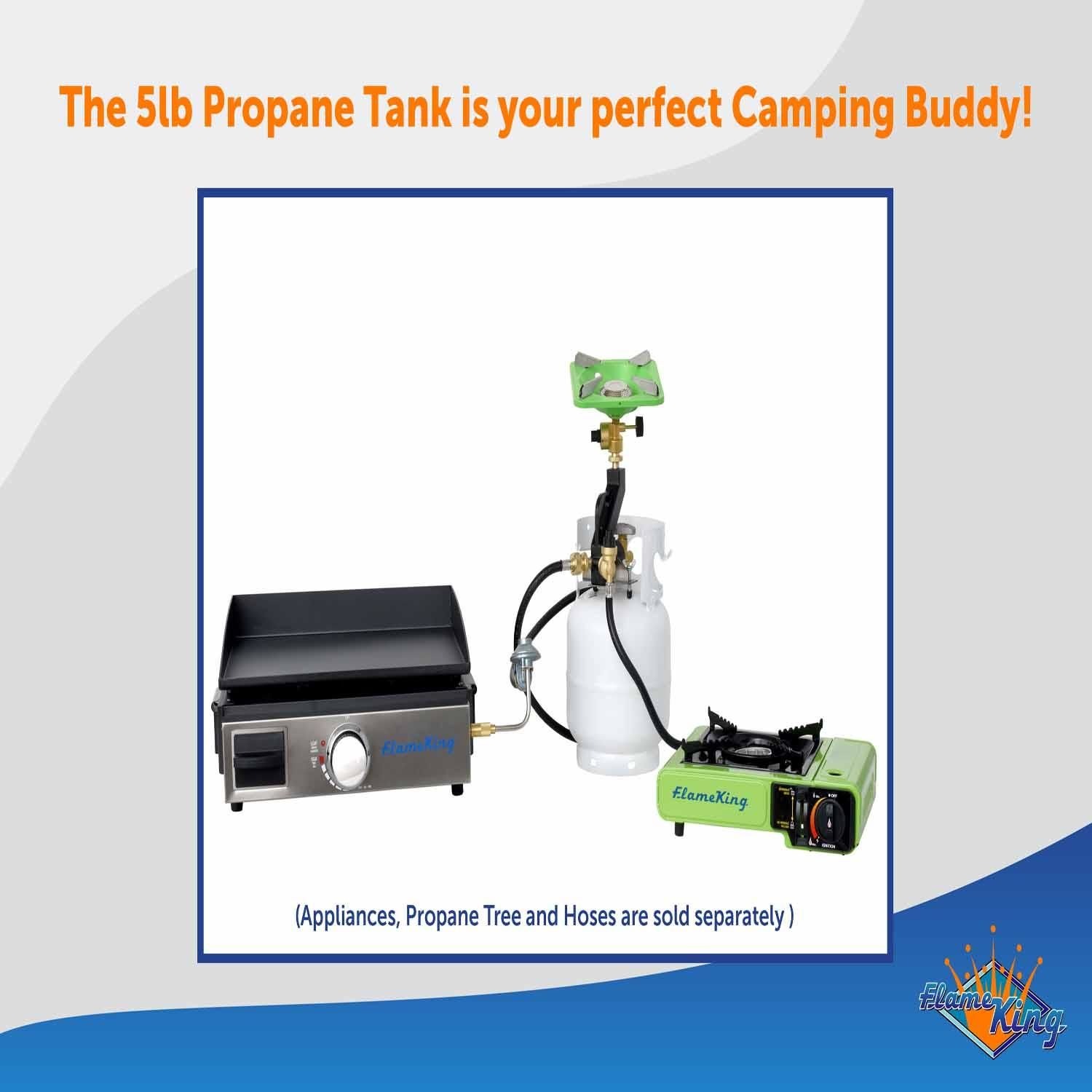 FLAME KING 5lbs Propane Cylinder Tank with OPD