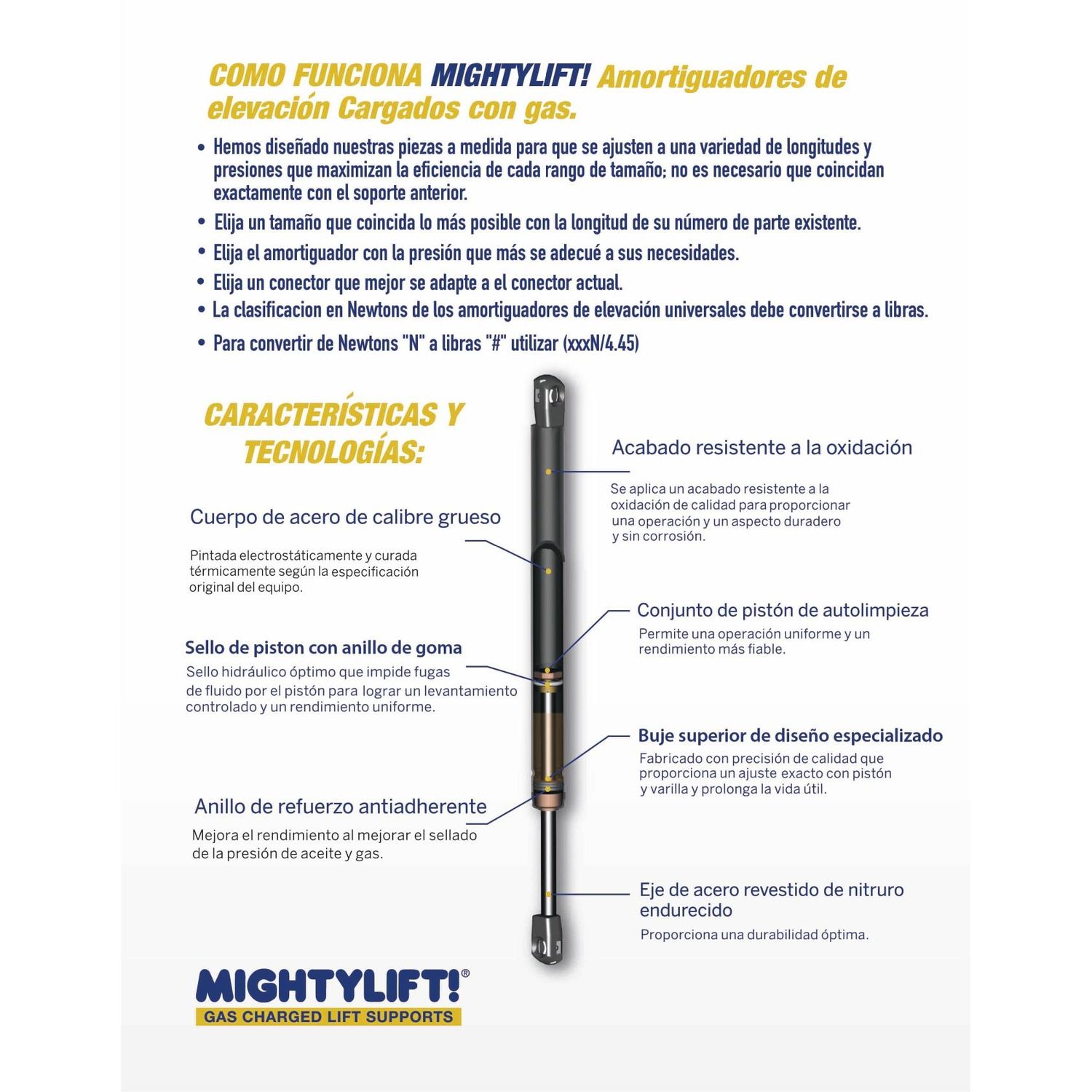 Amortiguador de Elevacion Mighty Lift C96132