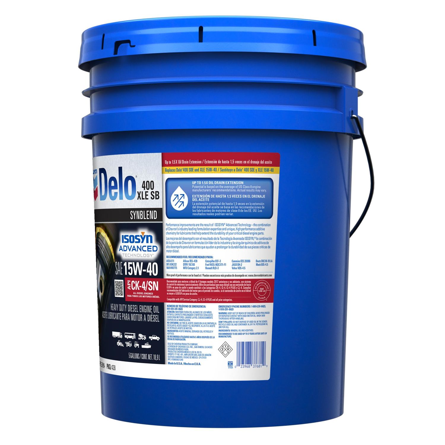Aceite de Motor Chevron Diesel Convencional 15W-40 5 Galones