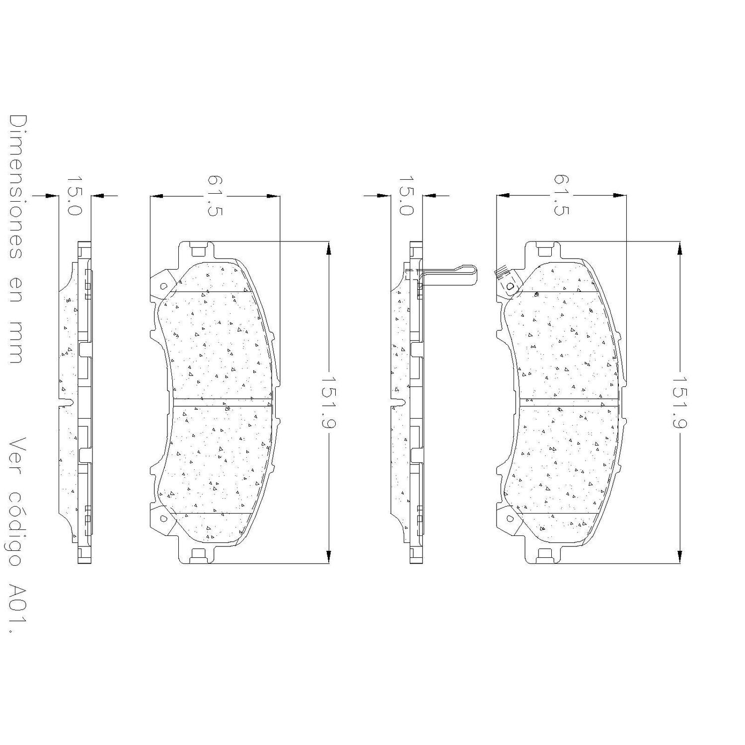 Balatas de Ceramica Duralast Gold DG1736