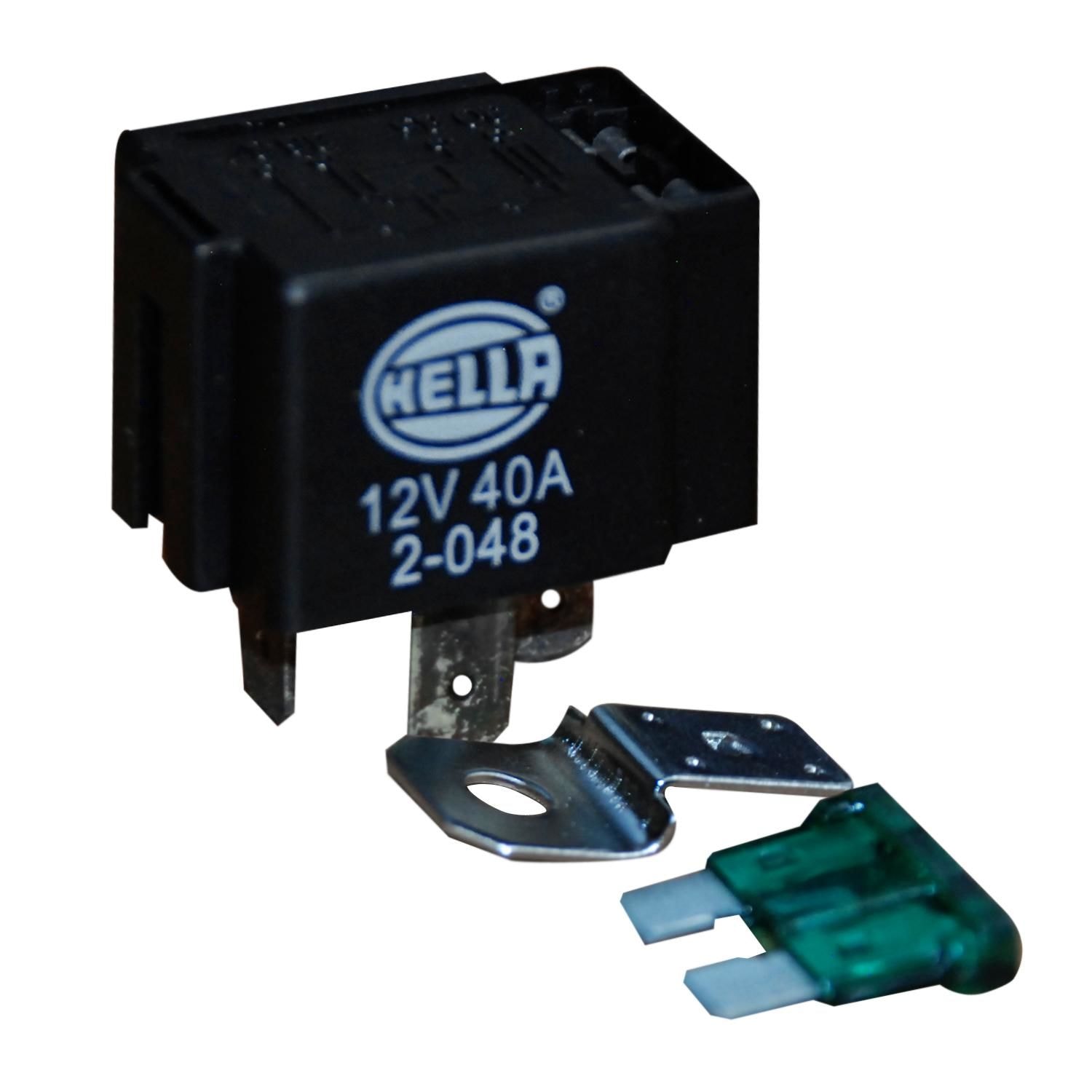 Hella con 4 Pines, de 12 Voltios, 40 Amperes, con Fusible