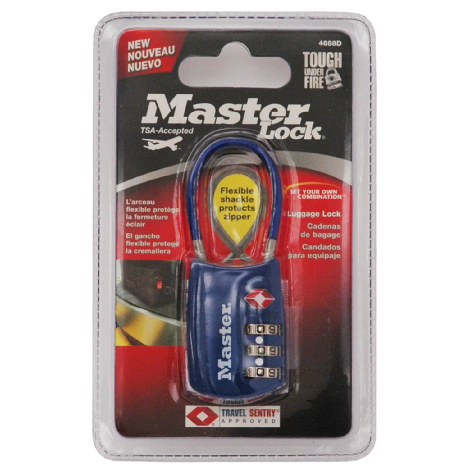 Master Lock Candado con Gancho Flexible Aprobado por la Tsa
