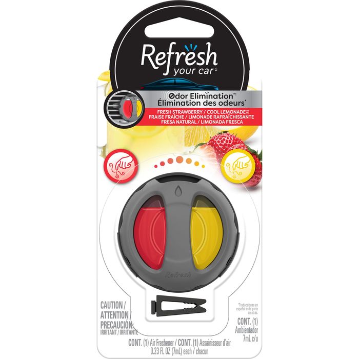 Refresh Your Car Fresh Strawberry and Cool Lemonade Scent Vent Air ...