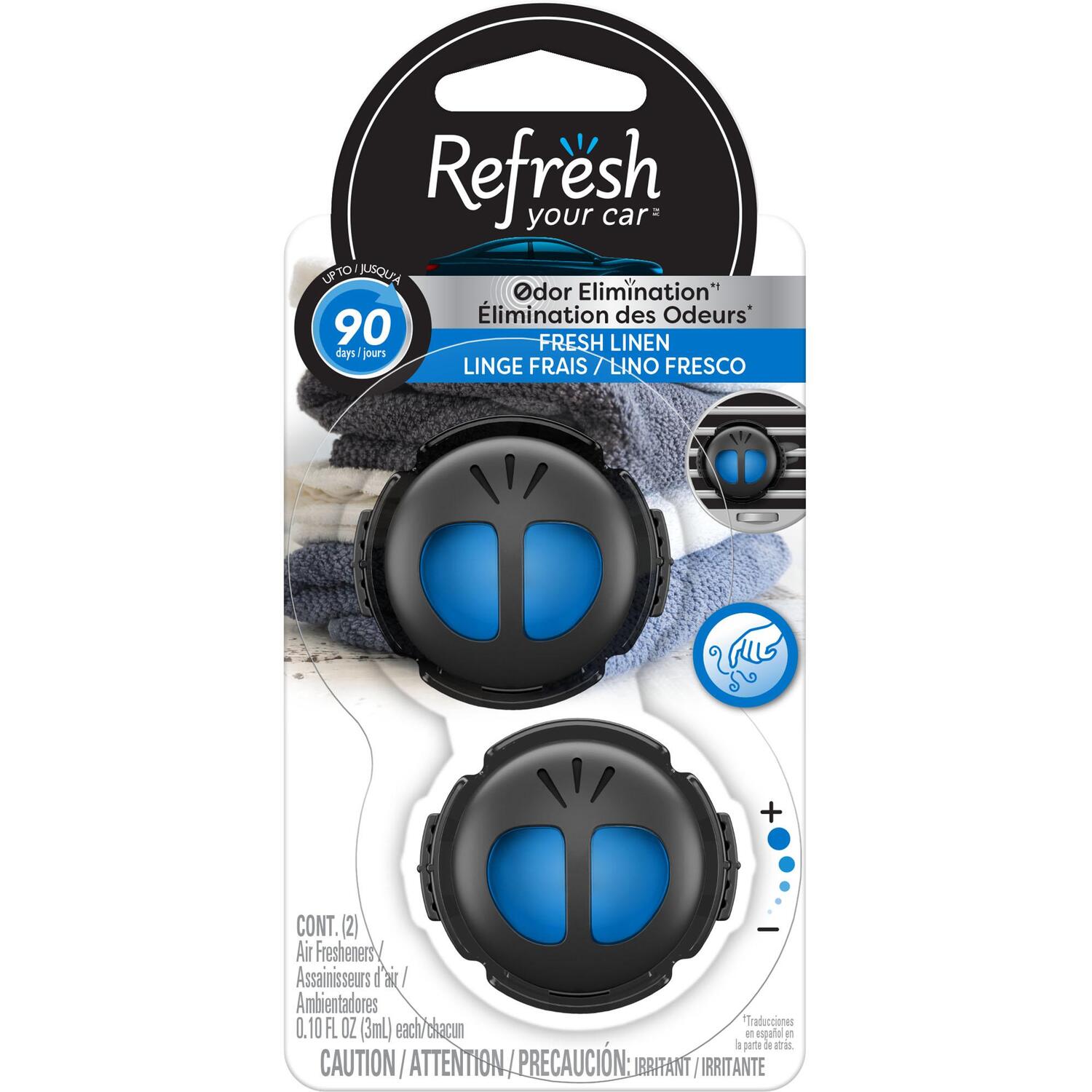 Refresh Your Car Vent Air Freshener Fresh Linen Scent 2 Piece