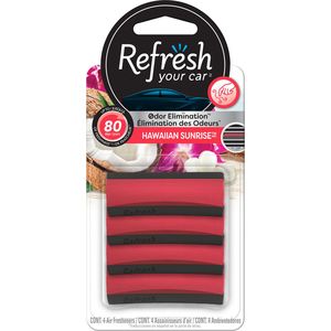 Refresh Your Car Hawaiian Sunrise Vent Clip Air Freshener 4 Pack
