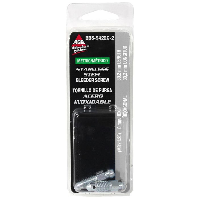 AGS M8 x 1 1/4in Stainless Steel Bleeder Screw
