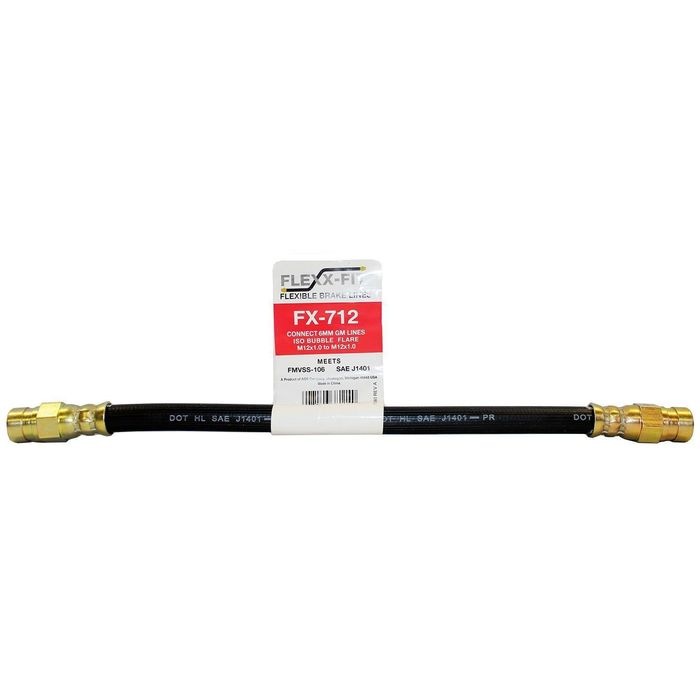 AGS 6mm x 12in GM, Toyota Flexible Brake Line