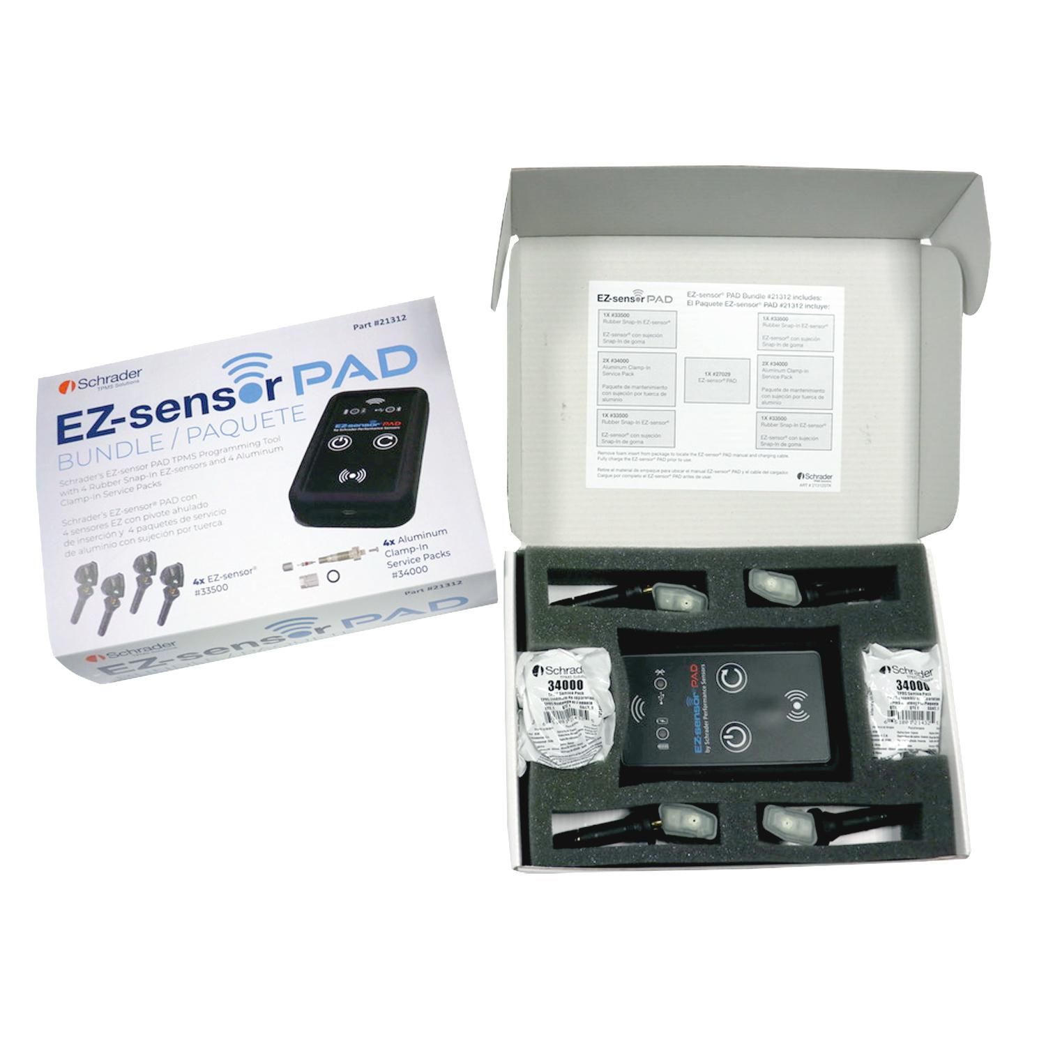 Schrader Tpms Solutions Ez Pad Bundle With Programming Pad 4 Ez Sensors And 4 Aluminum Clamp In