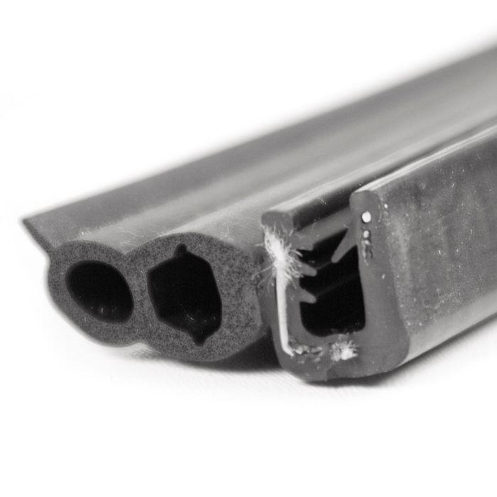 AmeriSeal Double Bulb Seal with Push-On Steel Core 1/2in x 1 1/4in x 15ft