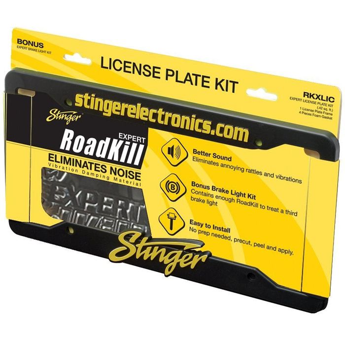 Stinger License Plate Kit Includes a Sound Damping Material and Bonus ...