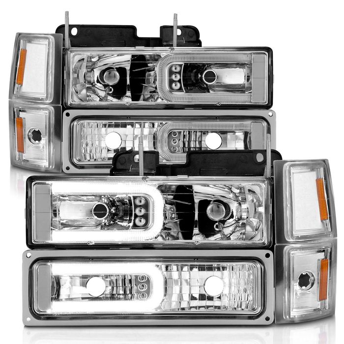ANZO USA Crystal Headlight Set 2 Piece