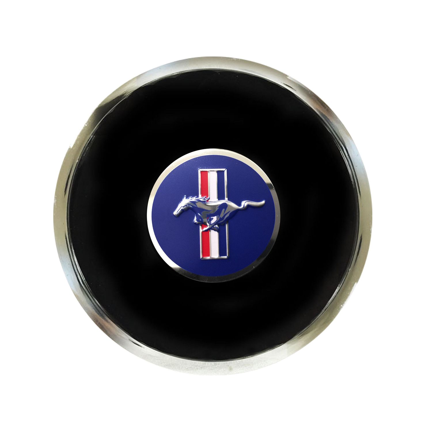 Auto Pro USA S6 Deluxe Horn Button With Ford Mustang Running Pony Emblem