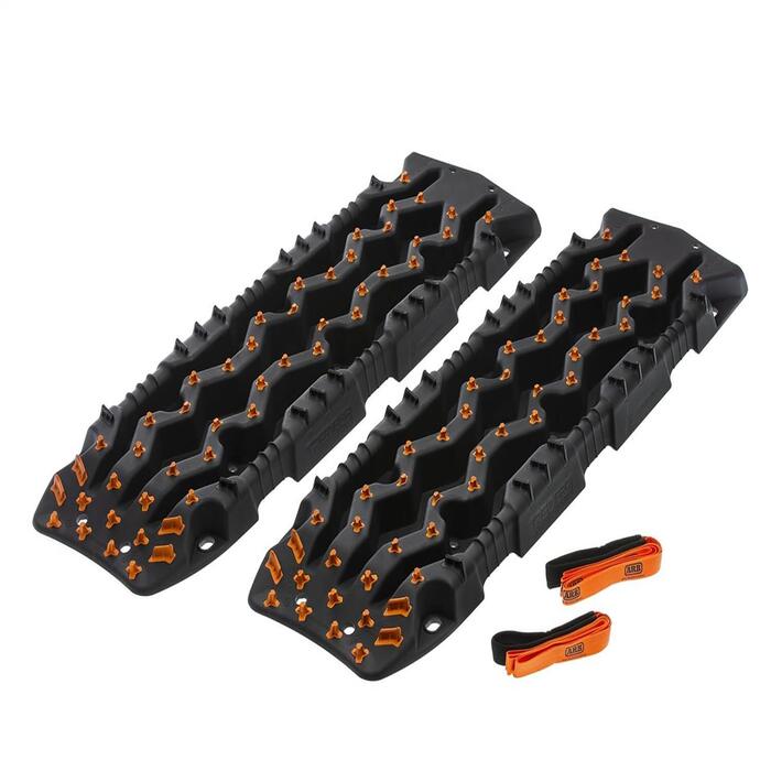 ARB 45.67in x 12.99in x 2.56in Black and Orange Nylon Teeth Traction Mat