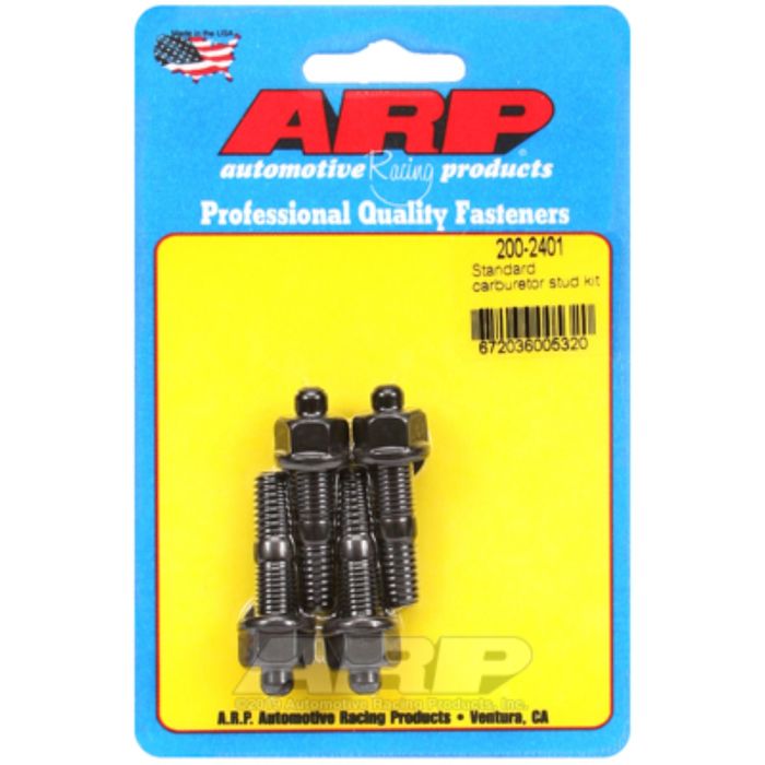 ARP Auto Racing 1.7in Long Black Oxide Carburetor Stud Kit