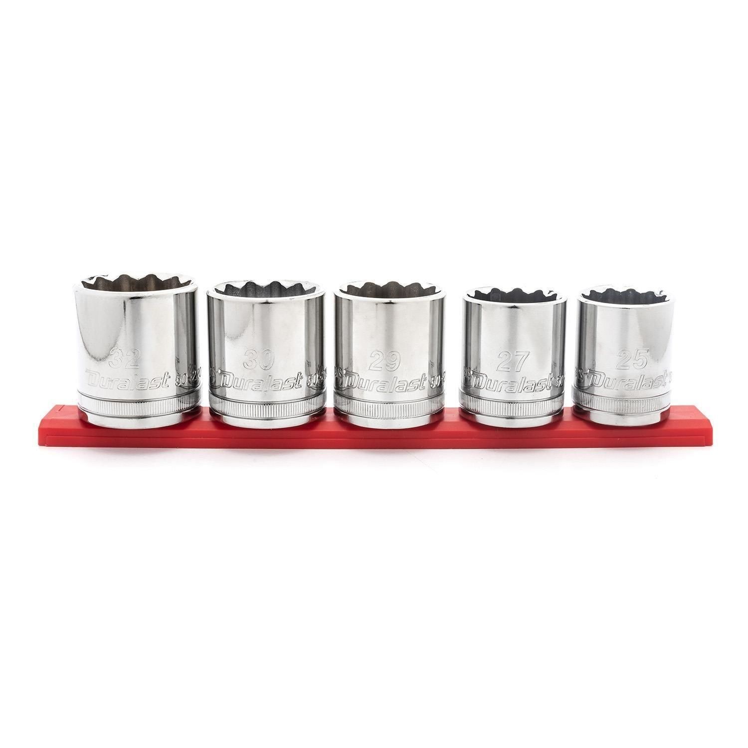 Duralast 1 2in Drive Metric Socket Set 5 Piece