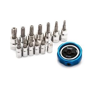 Duralast Dual Drive Gimbal Ratchet Tamper Proof Torx/Star Bit Set 14 Piece