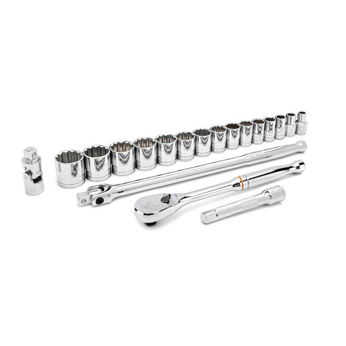 GearWrench 1/2 Drive 12 Point Socket Set 19 Piece