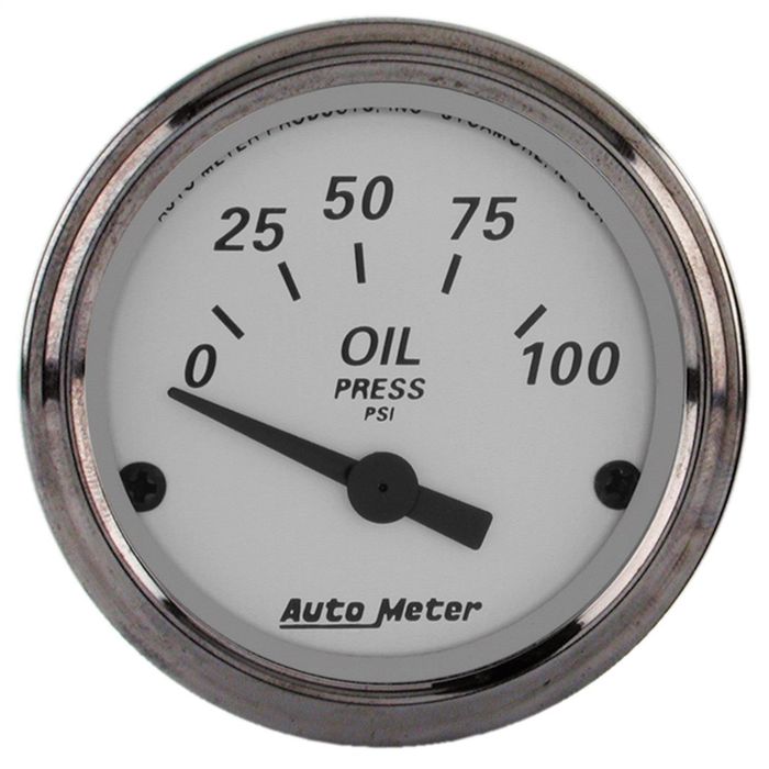 AutoMeter 2 1/16in 0-100 PSI American Platinum Oil Pressure Gauge