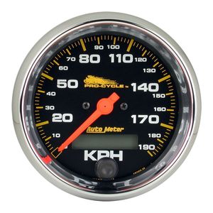 AutoMeter 3 3/4in 0-120 MPH Black Pro-Cycle Electric Speedometer Gauge