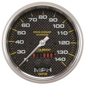AutoMeter 5in 0-120 MPH Marine Carbon Fiber Speedometer Gauge