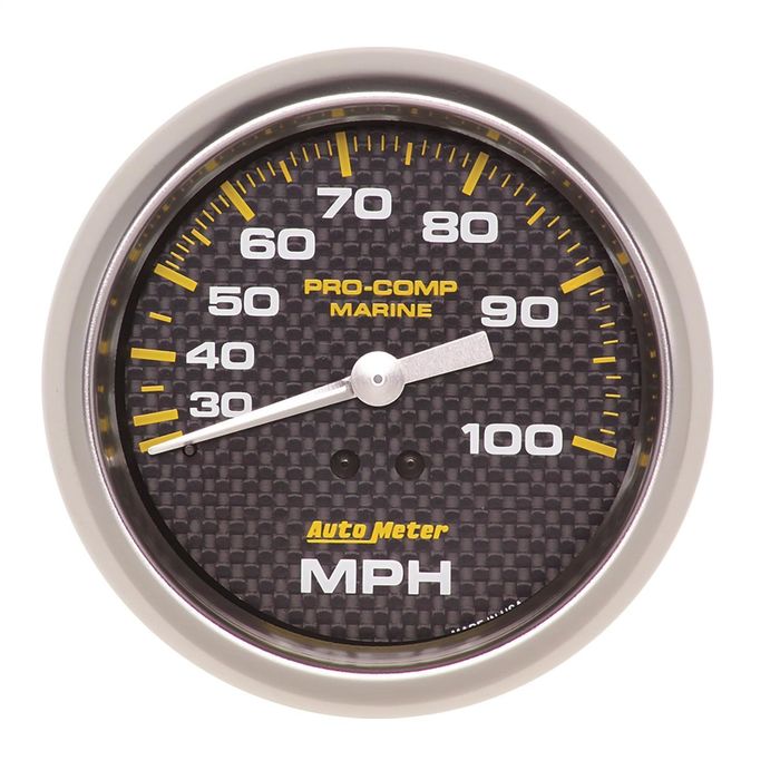 AutoMeter 3 3/8in 0-100 MPH Marine Carbon Fiber Mechanical Speedometer ...