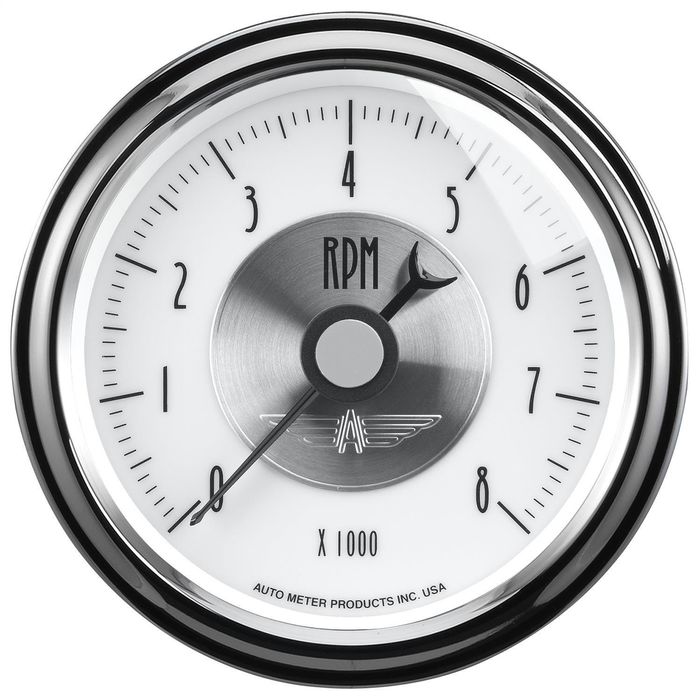 AutoMeter 3 3/8in 0-8,000 RPM Prestige Pearl Tachometer Gauge