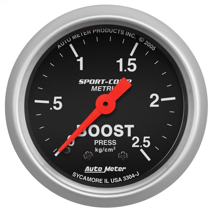 AutoMeter 2 1/16in 2.5kg/cm2 Sport-Comp Mechanical Boost Gauge